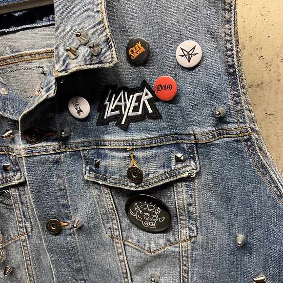Jackets & Coats | New Custom Metallica Studded Metal Battle Vest ...